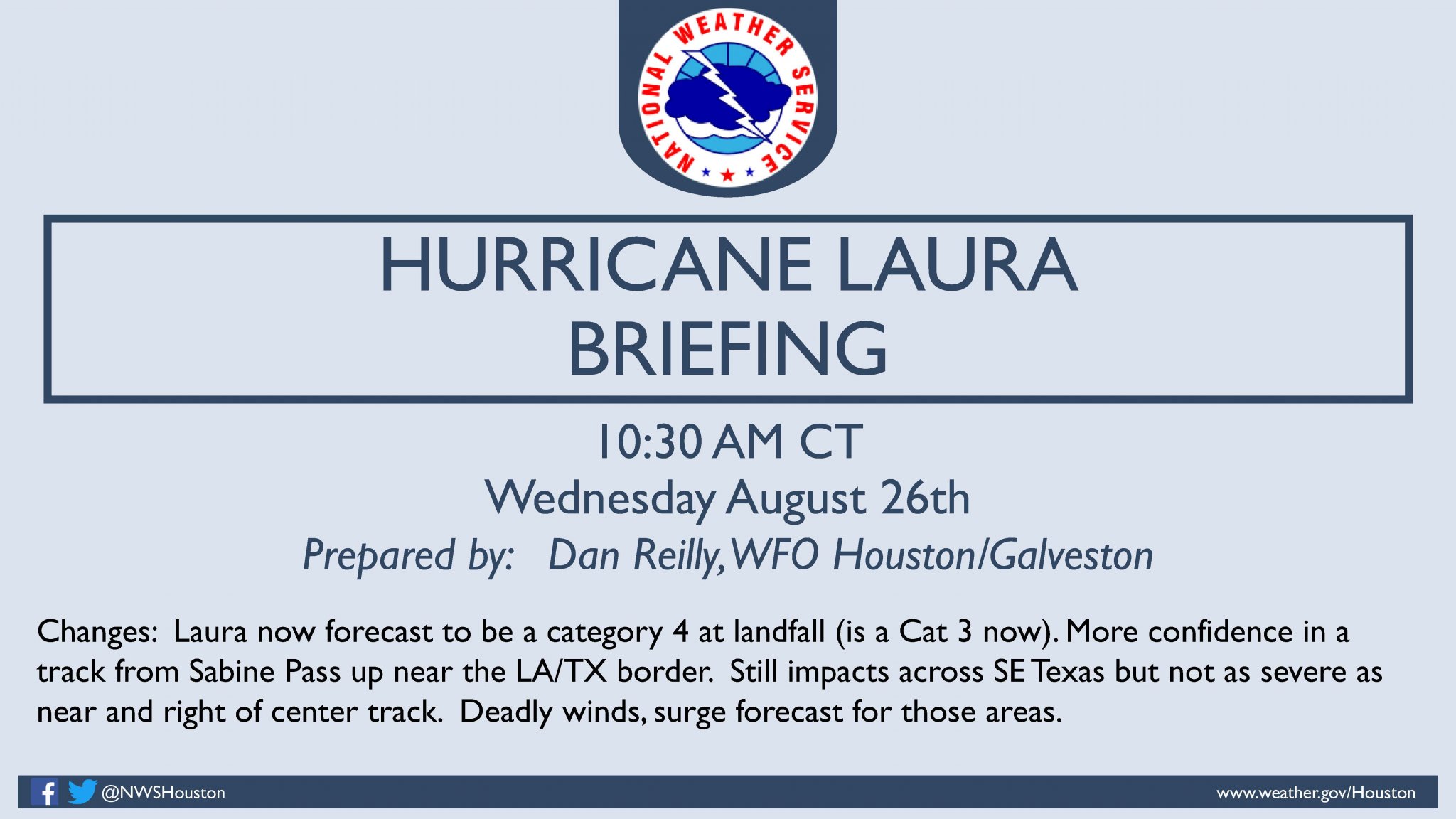 NWS VISUAL LAURA UPDATE | montgomery county police reporter