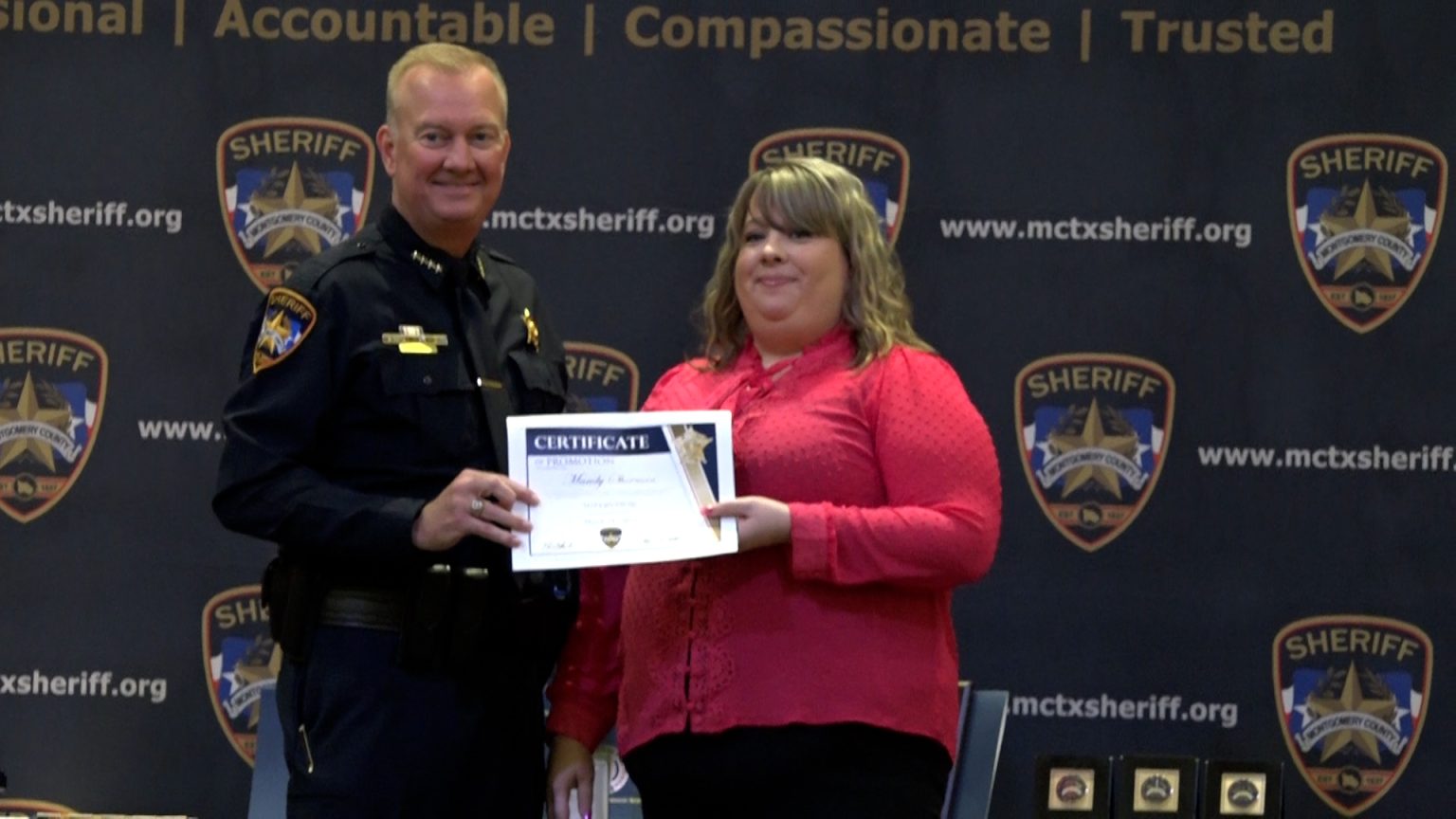 MONTGOMERY COUNTY SHERIFF’S OFFICE PROMOTION AND AWARDS CEREMONY ...
